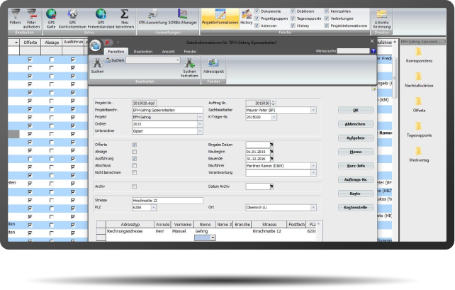 Projektverwaltung-Software von SORBA